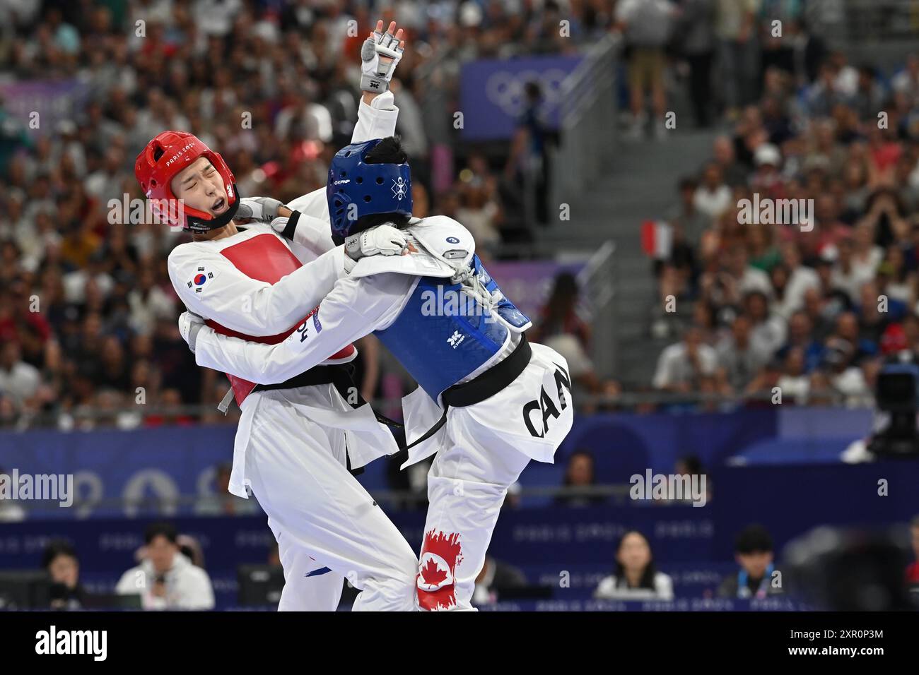 Skylar Park of Canada vs Yujin Kim of Korea, Taekwondo, Women -57kg ...