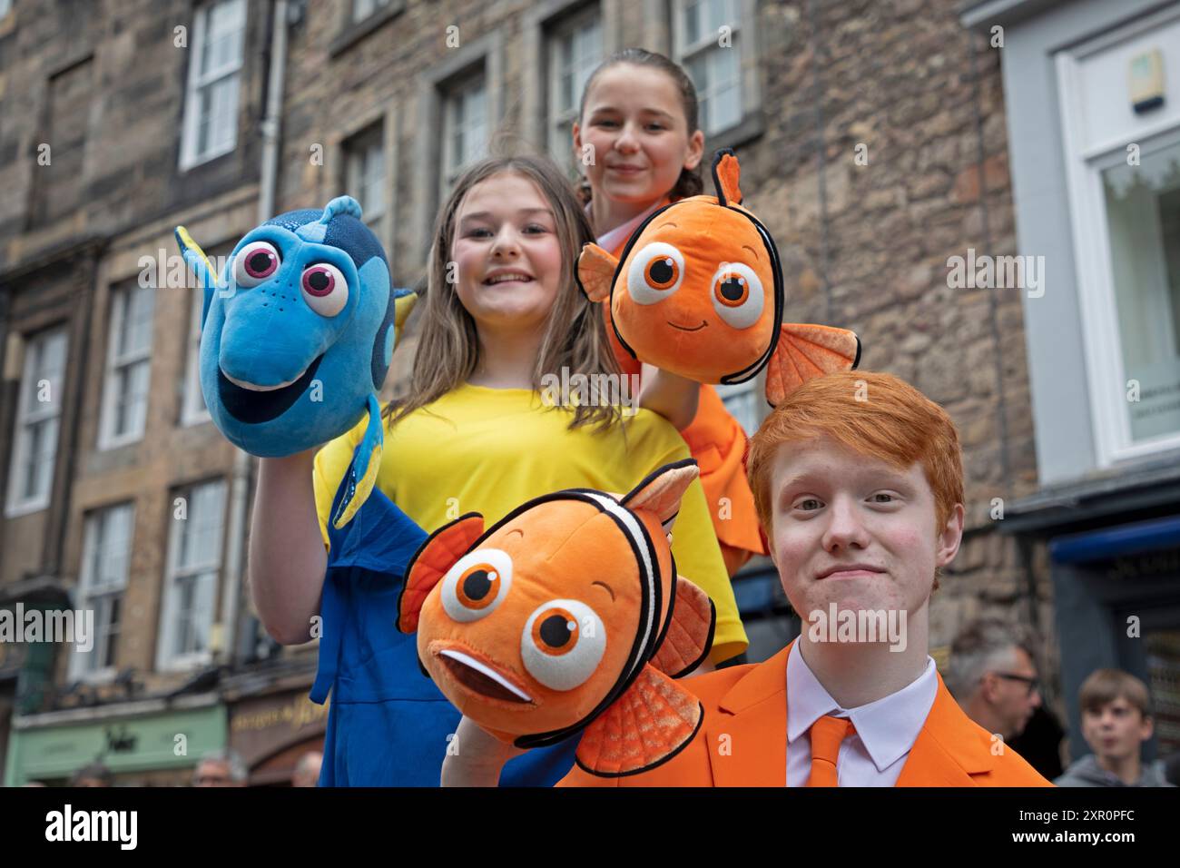 Royal Mile, Edinburgh Scotland, UK. 8 August 2024. Dreich cloudy ...