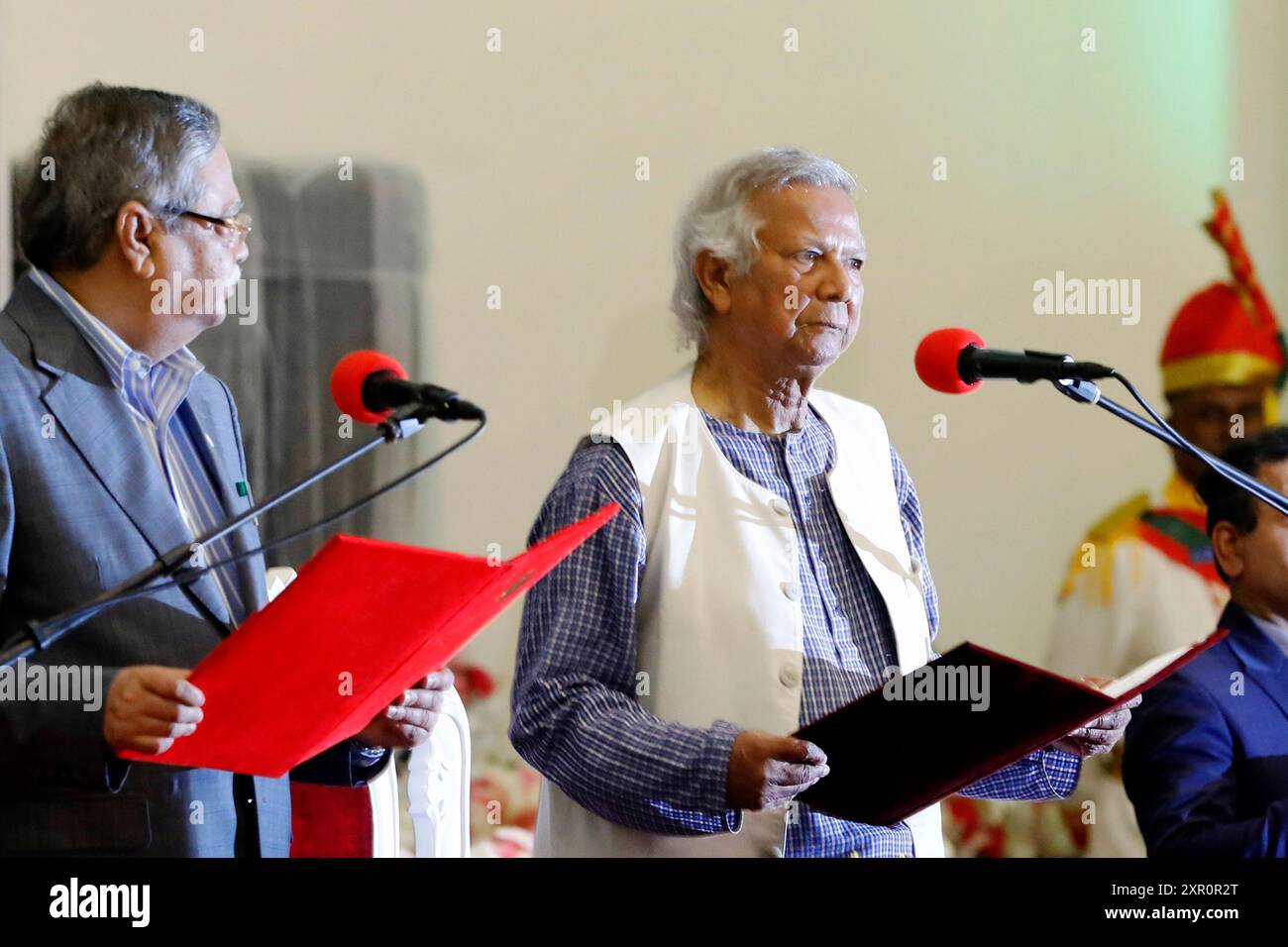 Bangladesh's figurehead President Mohammed Shahabuddin administers the ...