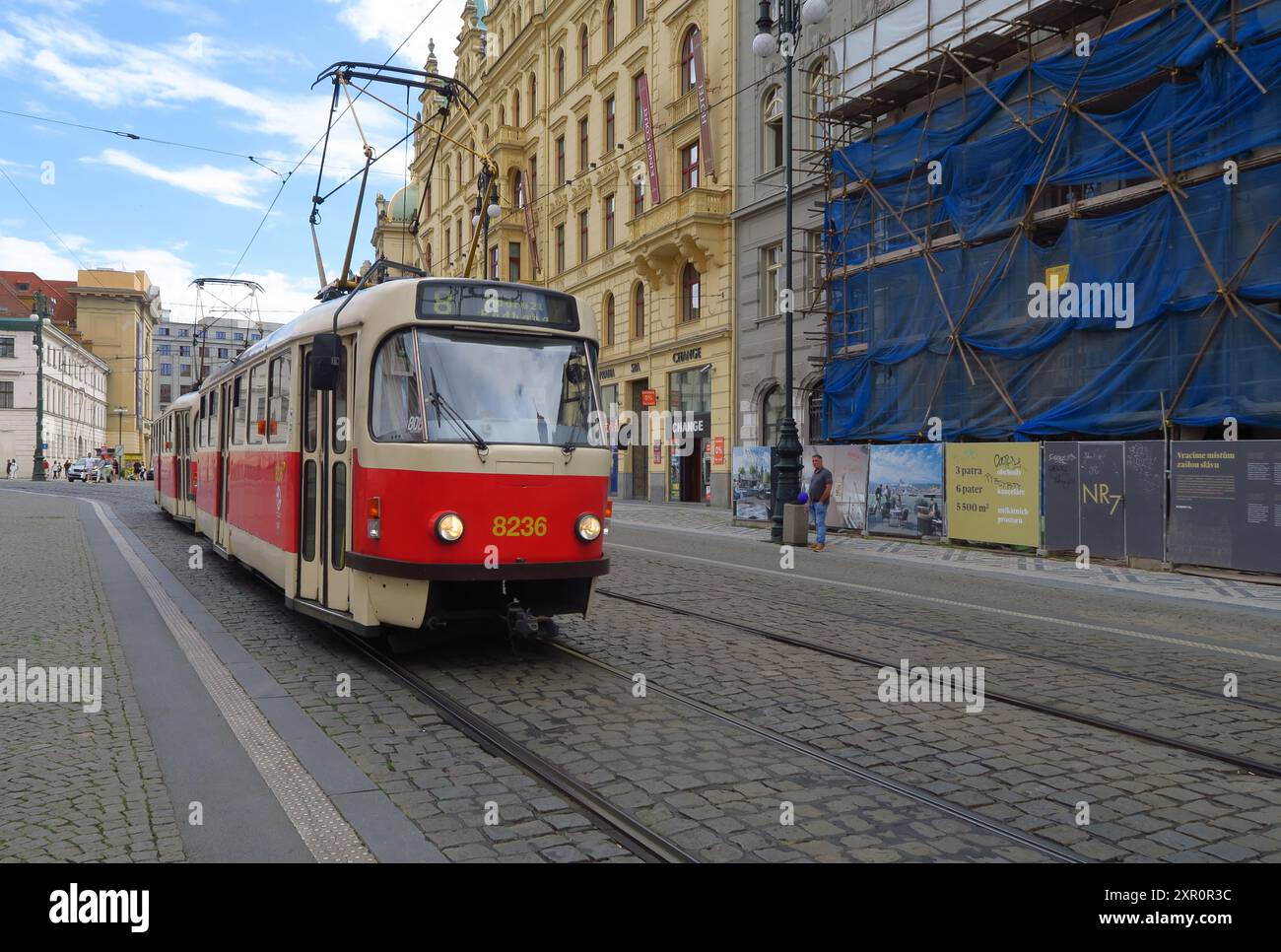 One of the many trams which form part of the public transport system in ...