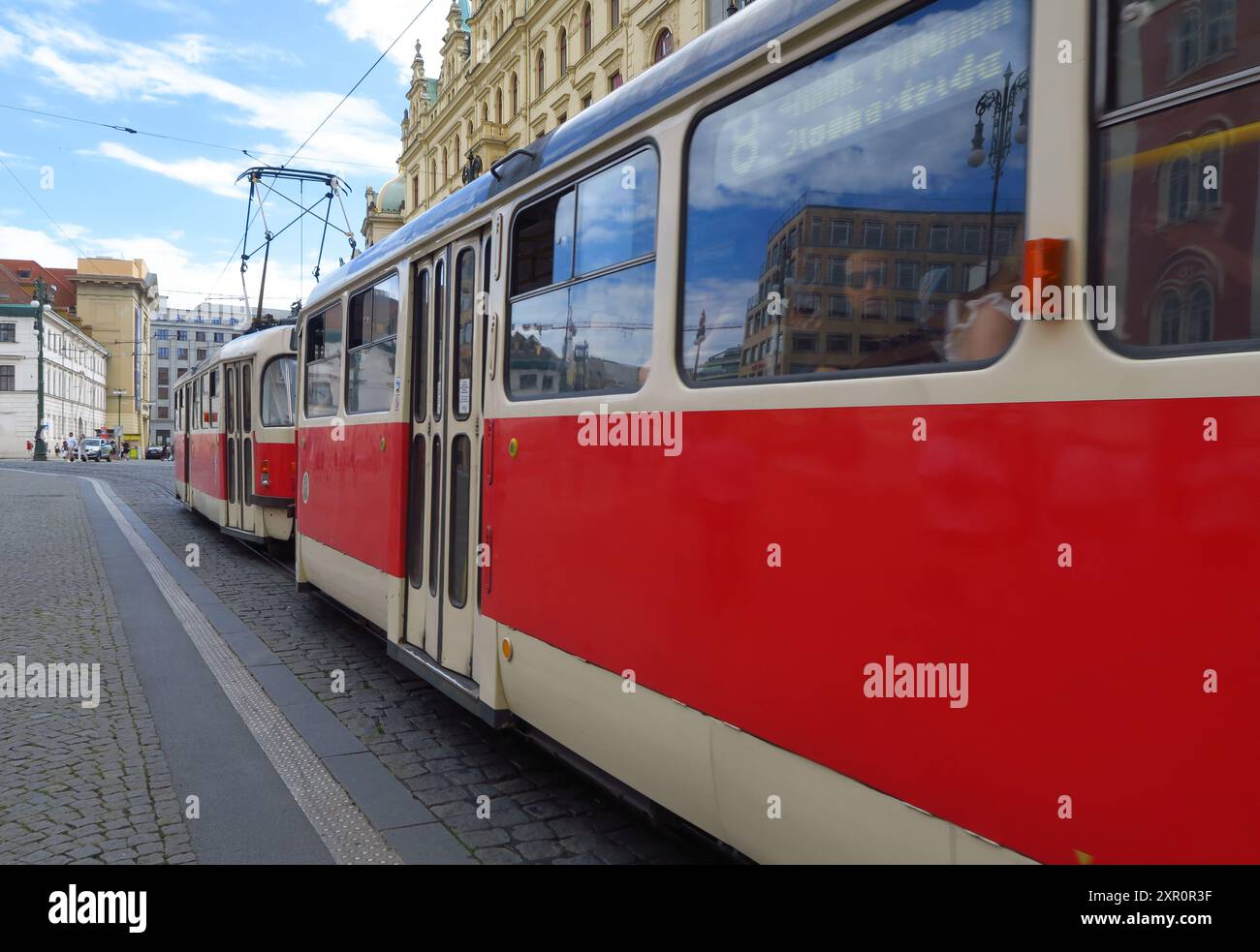 One of the many trams which form part of the public transport system in ...