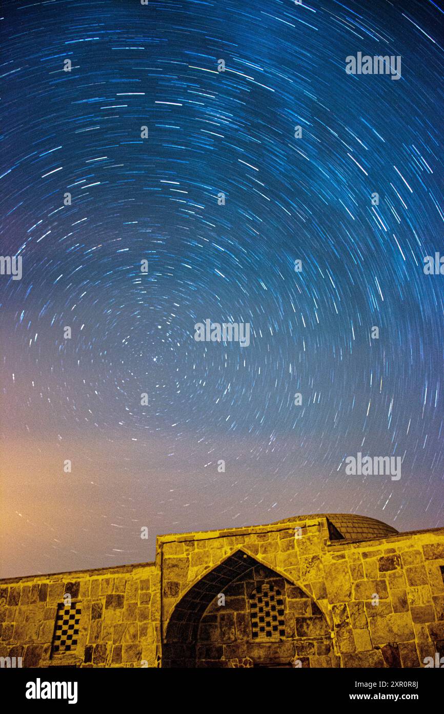 Star Trail in Isfahan on Perseids meteor shower Stock Photo - Alamy