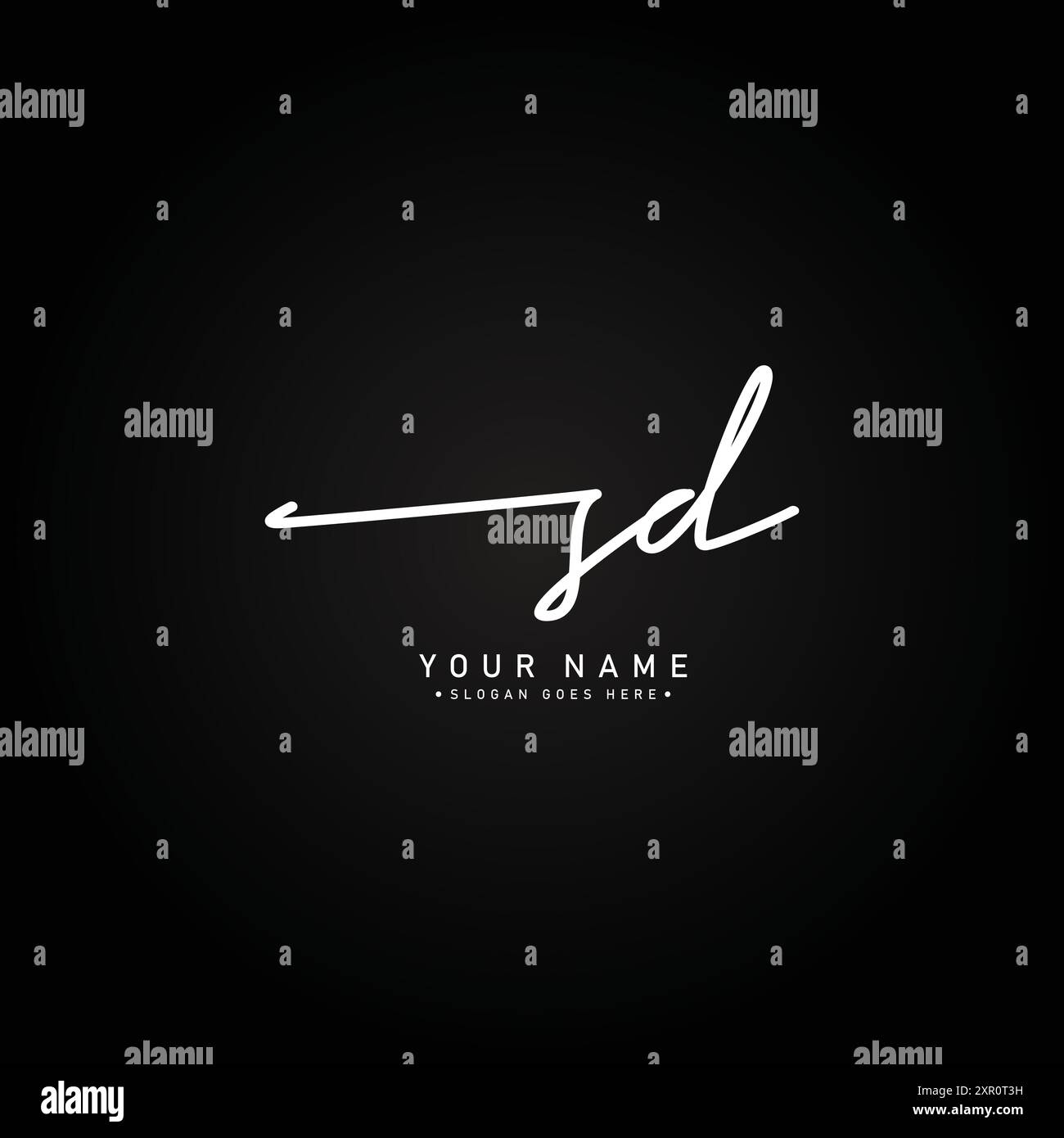 SD Handwritten Signature logo - Vector Logo Template for Beauty ...