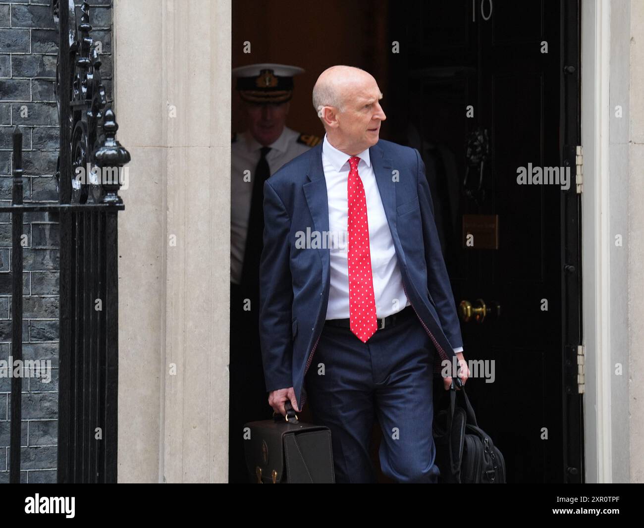 Defence Secretary John Healey leaves Downing Street in Westminster ...
