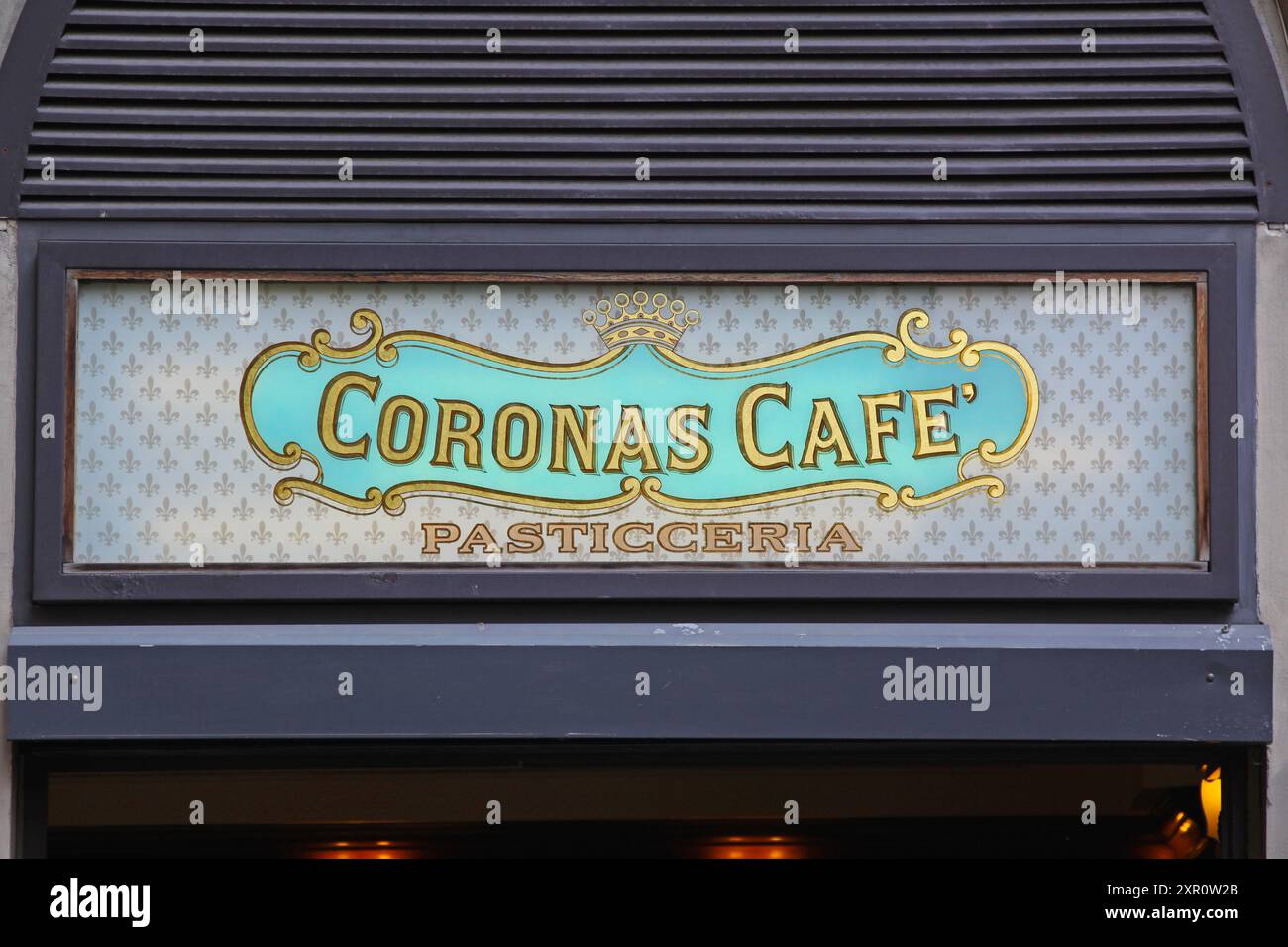 Florence, Italy - September 28, 2009: Traditional Italian Coronas Cafe ...