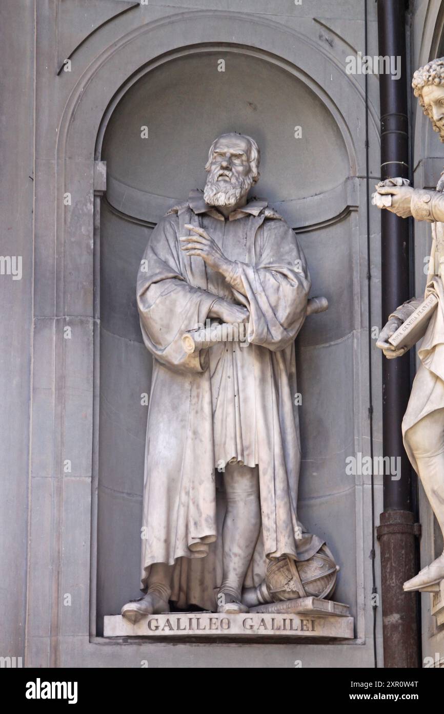 Florence, Italy - September 30, 2009: Statue of Famous Galileo Galilei ...