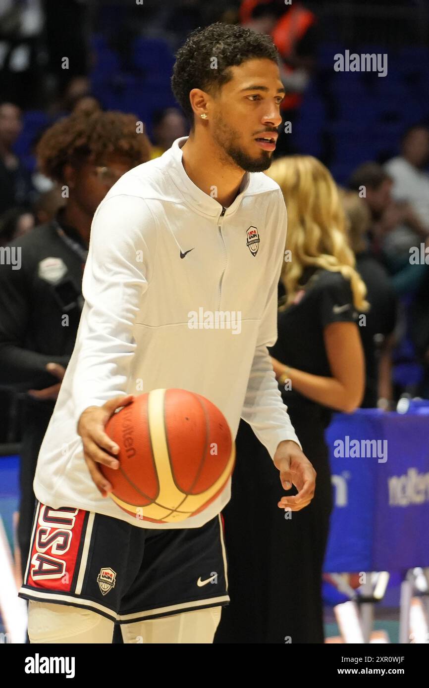 Tyrese Haliburton OF USA during the International Friendly basketball ...