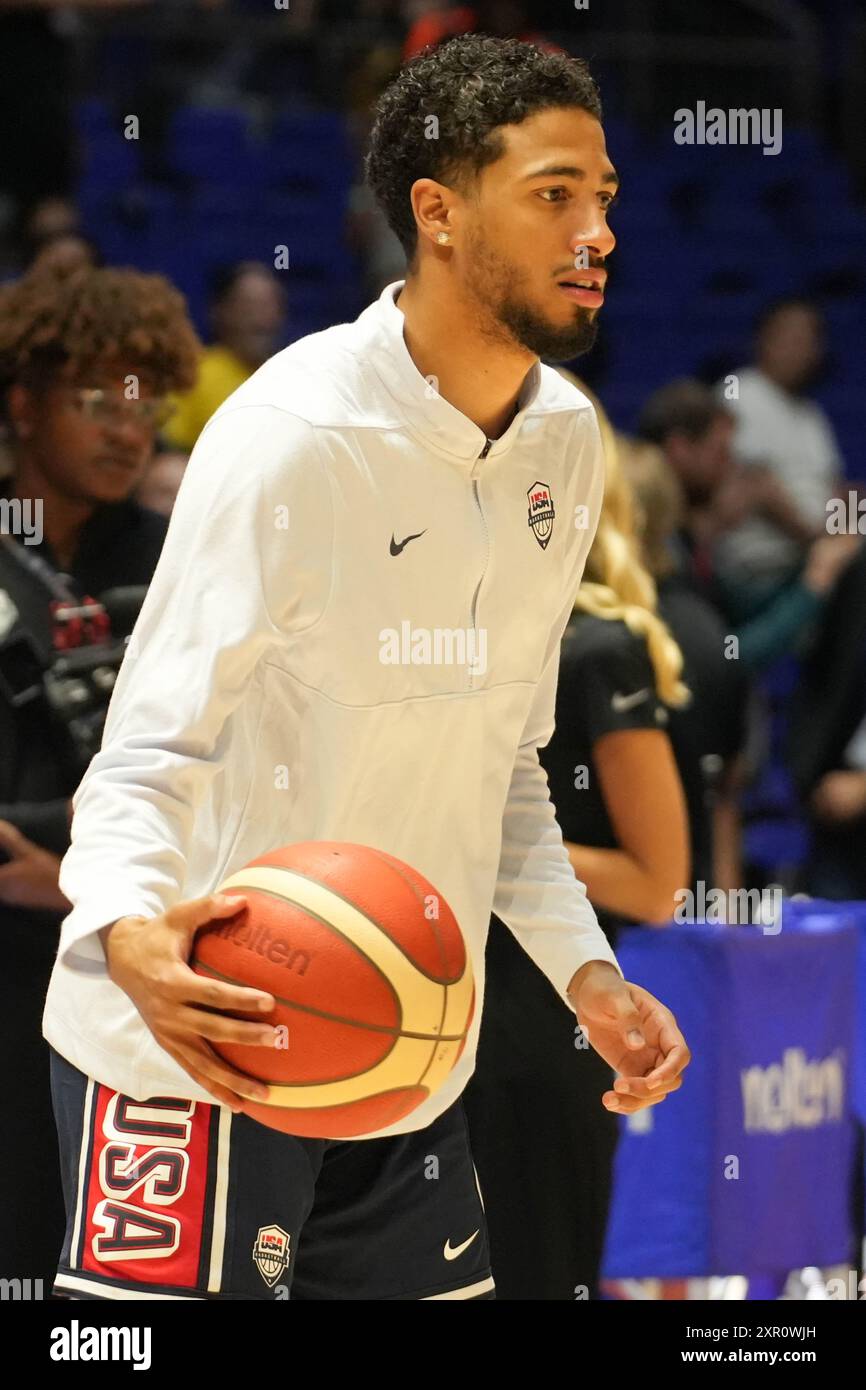 Tyrese Haliburton OF USA during the International Friendly basketball ...