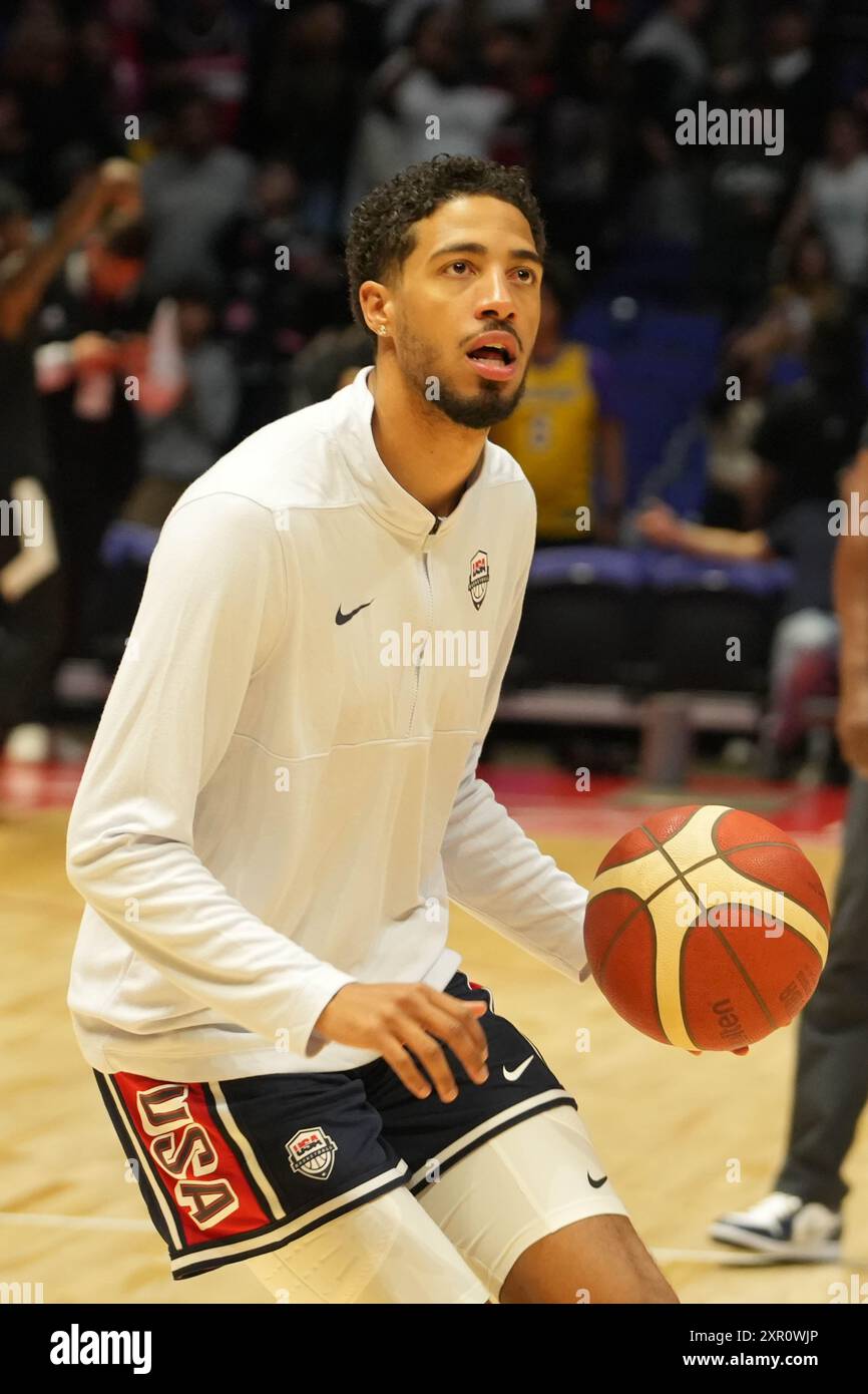 Tyrese Haliburton OF USA during the International Friendly basketball ...