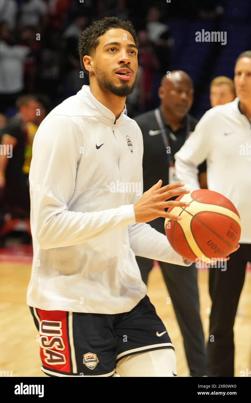 Tyrese Haliburton OF USA during the International Friendly basketball ...