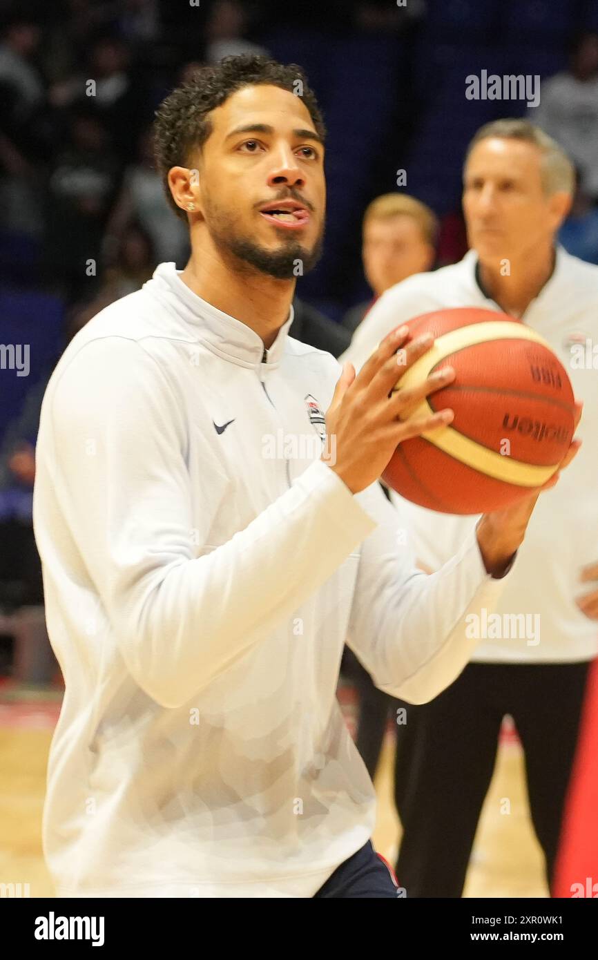 Tyrese Haliburton OF USA during the International Friendly basketball ...