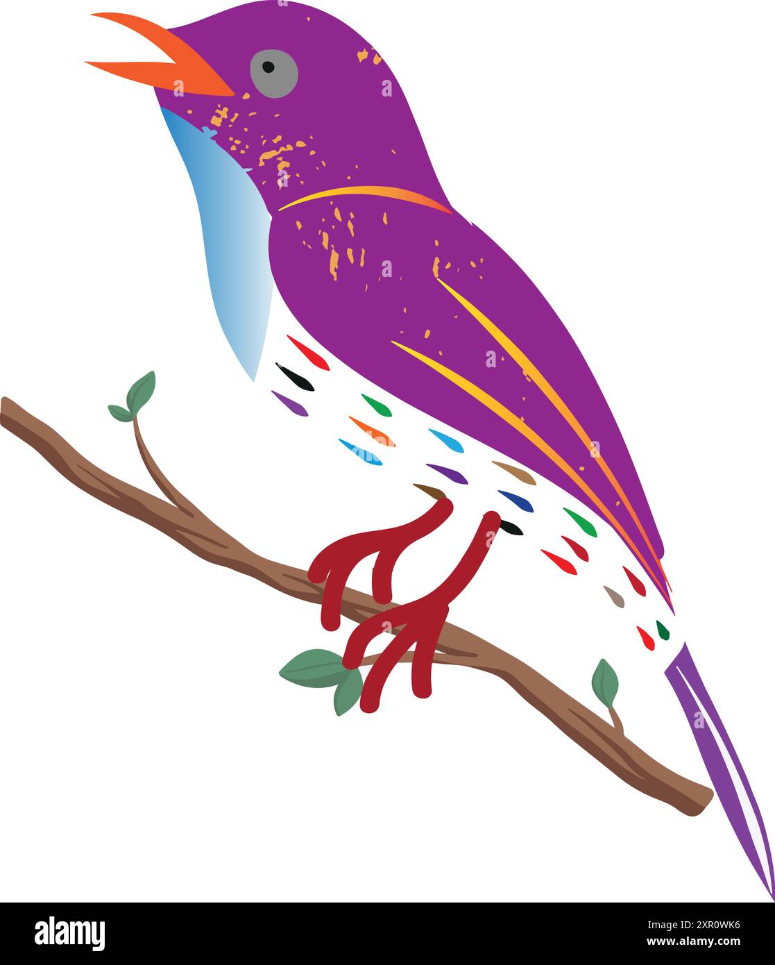 Colorful Bird Vector Art Illustration Stock Vector Image & Art - Alamy