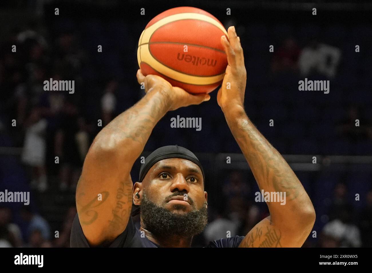 LeBron James OF USA during the International Friendly basketball match ...