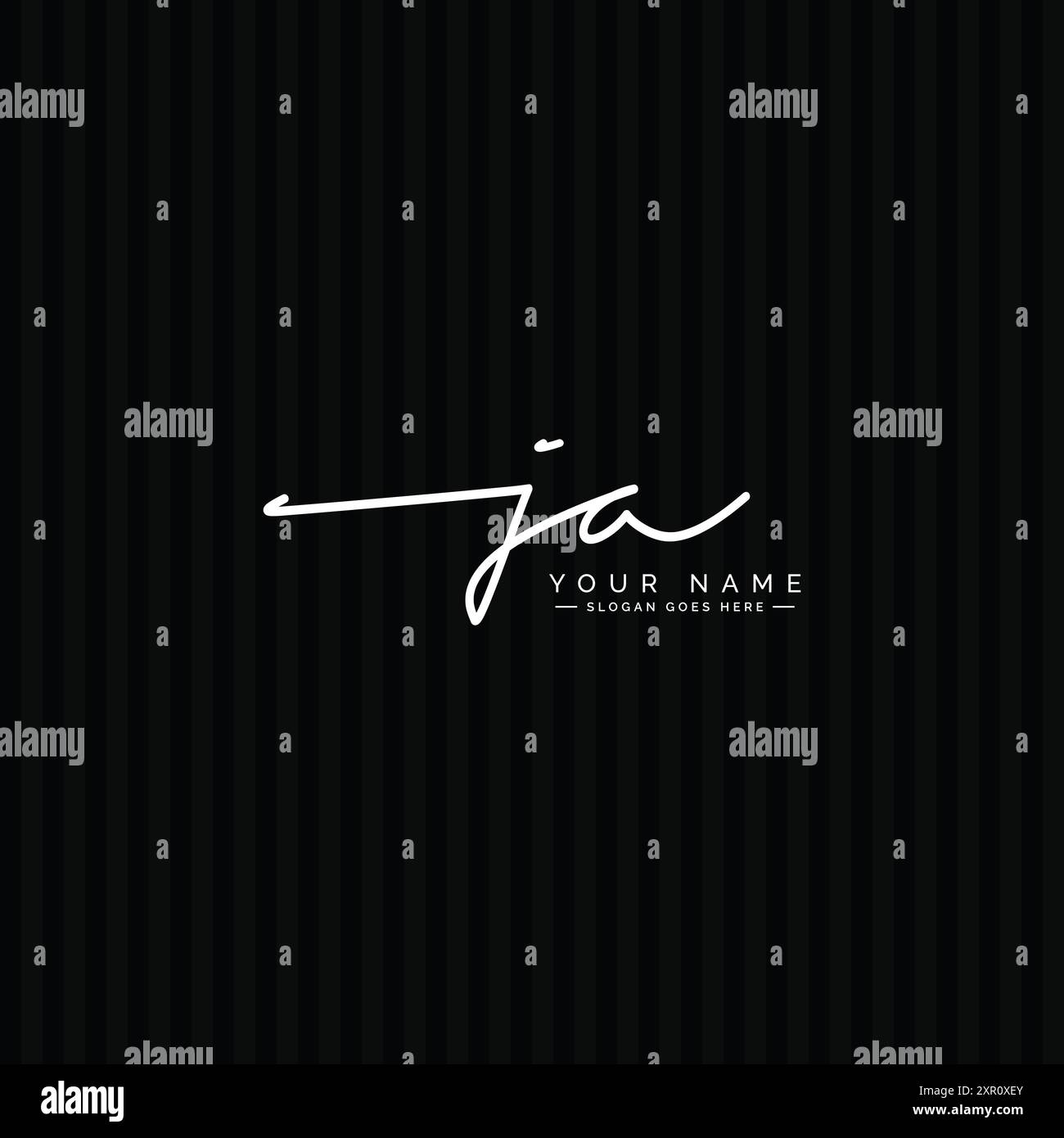 Initial Signature Logo for Letter JA - Vector Logo Template in ...
