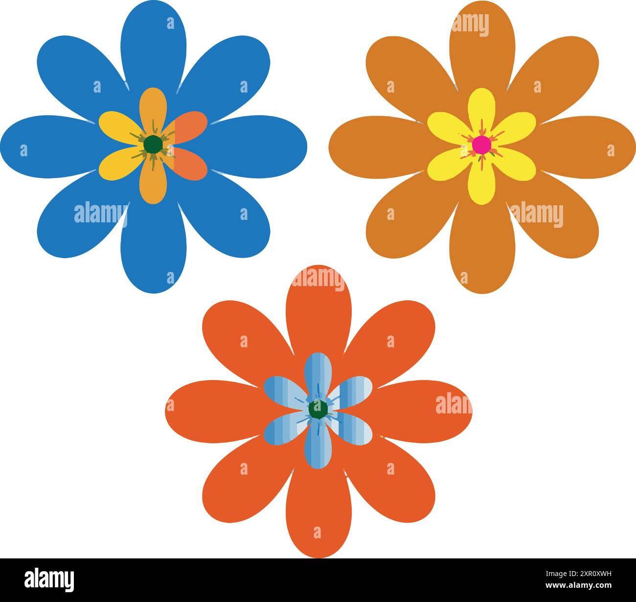 Flower Petal Icon Set Vector Art Illustration Stock Vector Image & Art ...