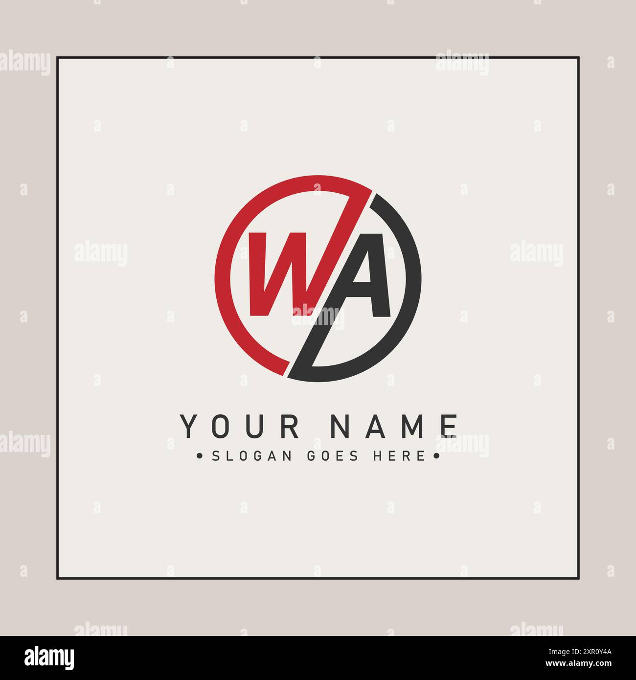 Wa initials logo hi-res stock photography and images - Alamy