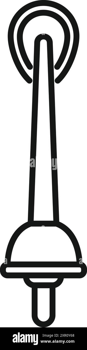 Simple line art of a toilet pump, perfect for illustrating concepts ...