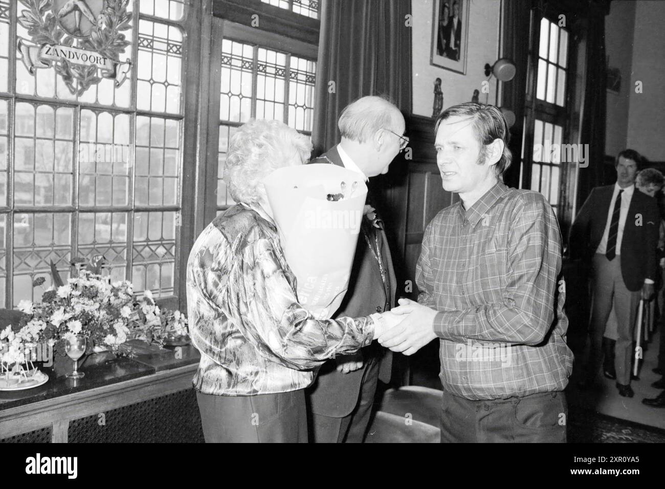 Farewell Mayor Machielsen of Zandvoort, Mayors, Zandvoort, 26-02-1988 ...