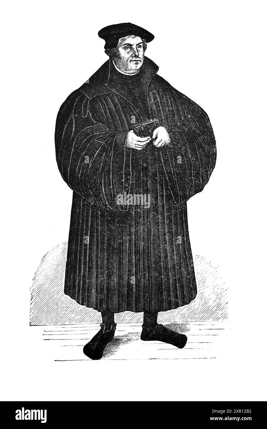 Martin Luther (1483-1546) Reformer from a Portrait by Lucas Cranach in ...