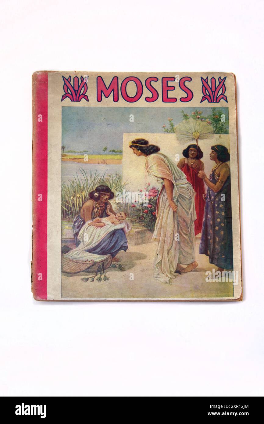 Front Cover of Antique Book Moses Bible Stories Retold by Catharine ...