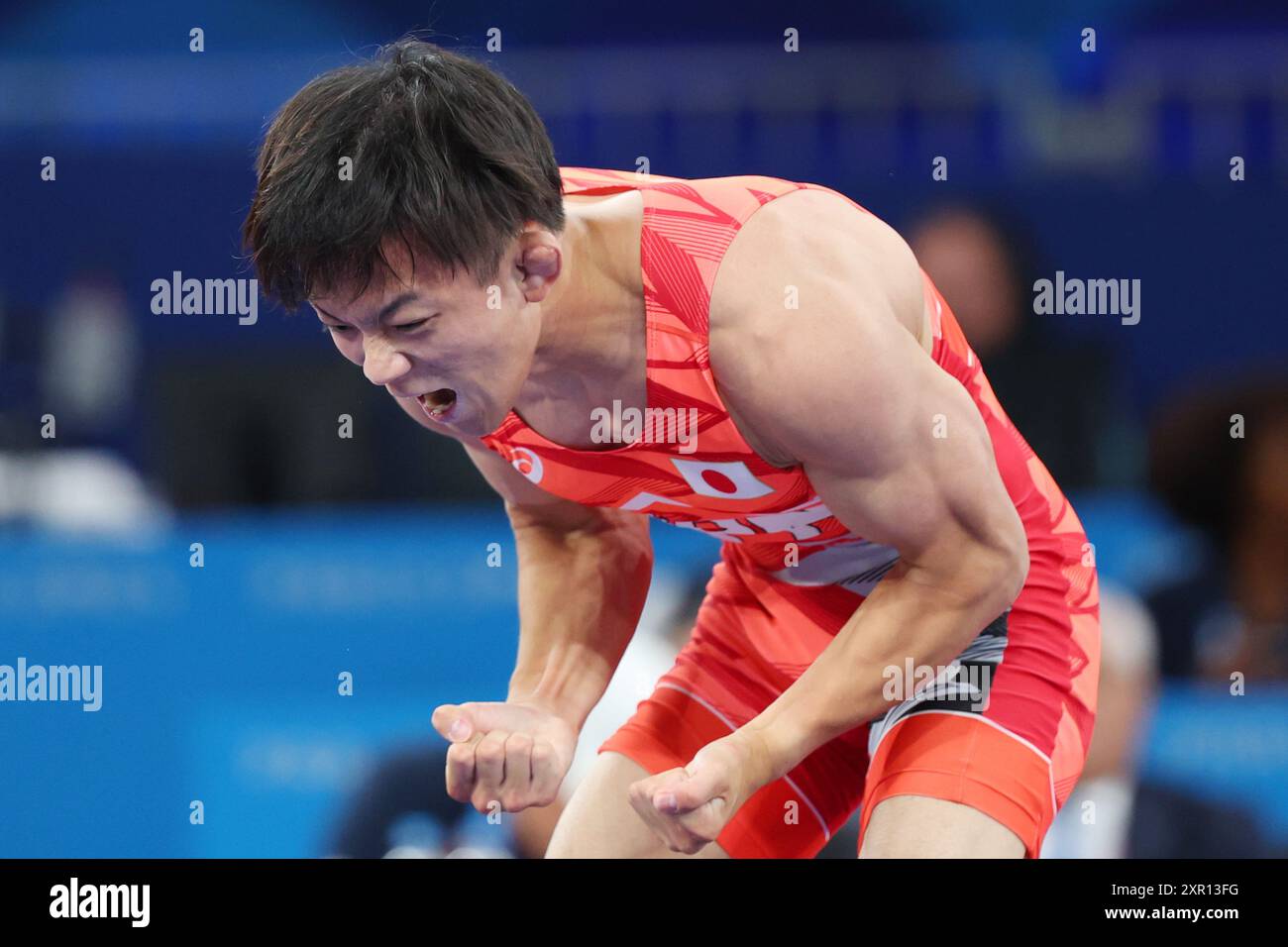 Paris, France. 8th Aug, 2024. Rei Higuchi (JPN) Wrestling : Men's Freestyle 57kg Semi-Final ...