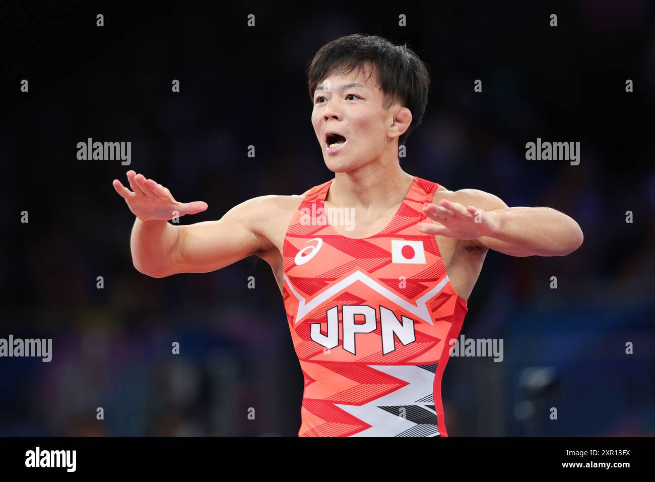 Paris, France. 8th Aug, 2024. Rei Higuchi (JPN) Wrestling : Men's Freestyle 57kg Semi-Final ...