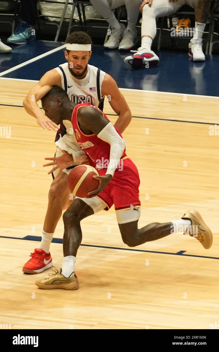 Dennis Schröder of Germany and Devin Booker of Germany during the ...