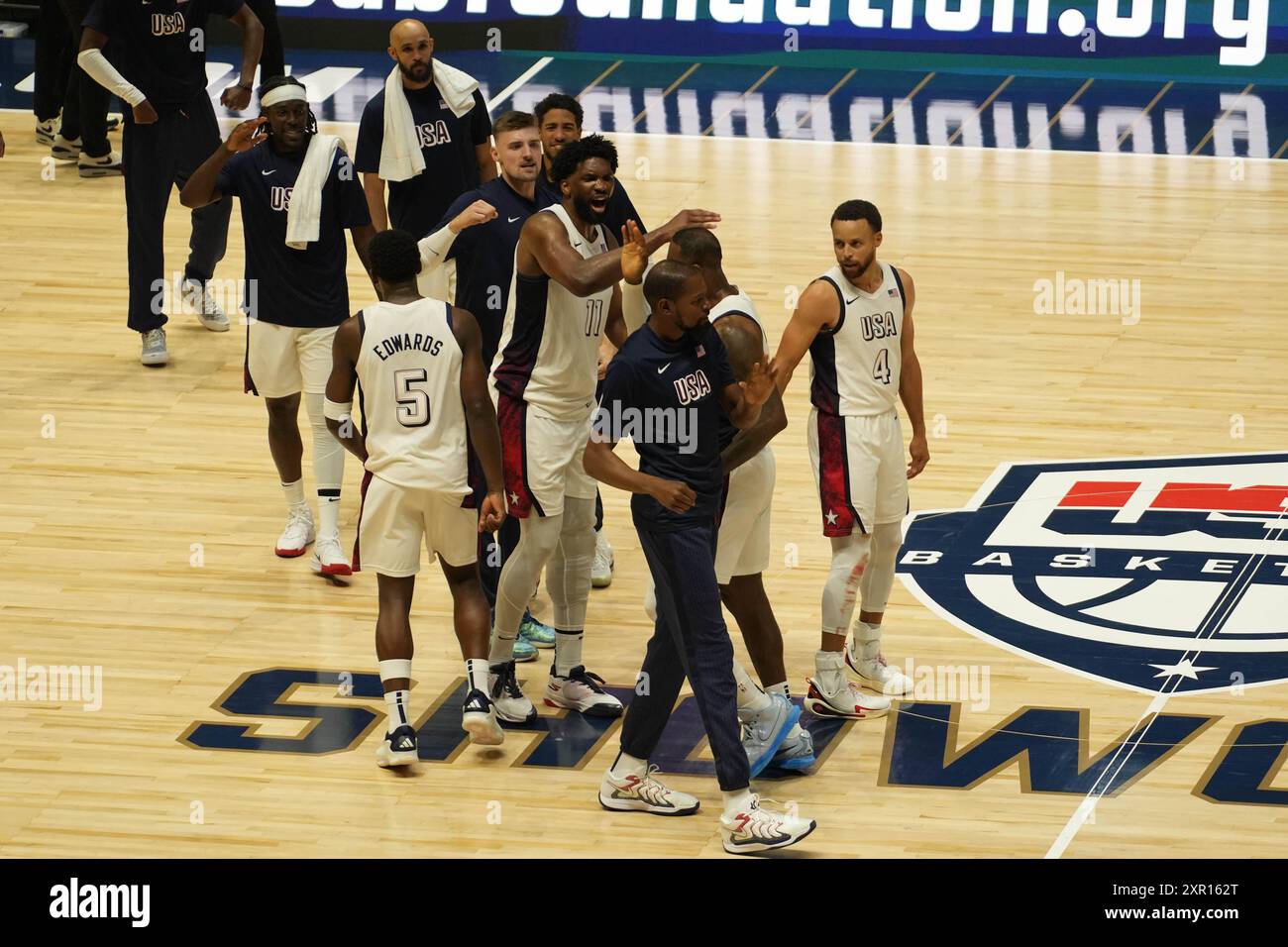Team USA during the International Friendly basketball match between USA ...