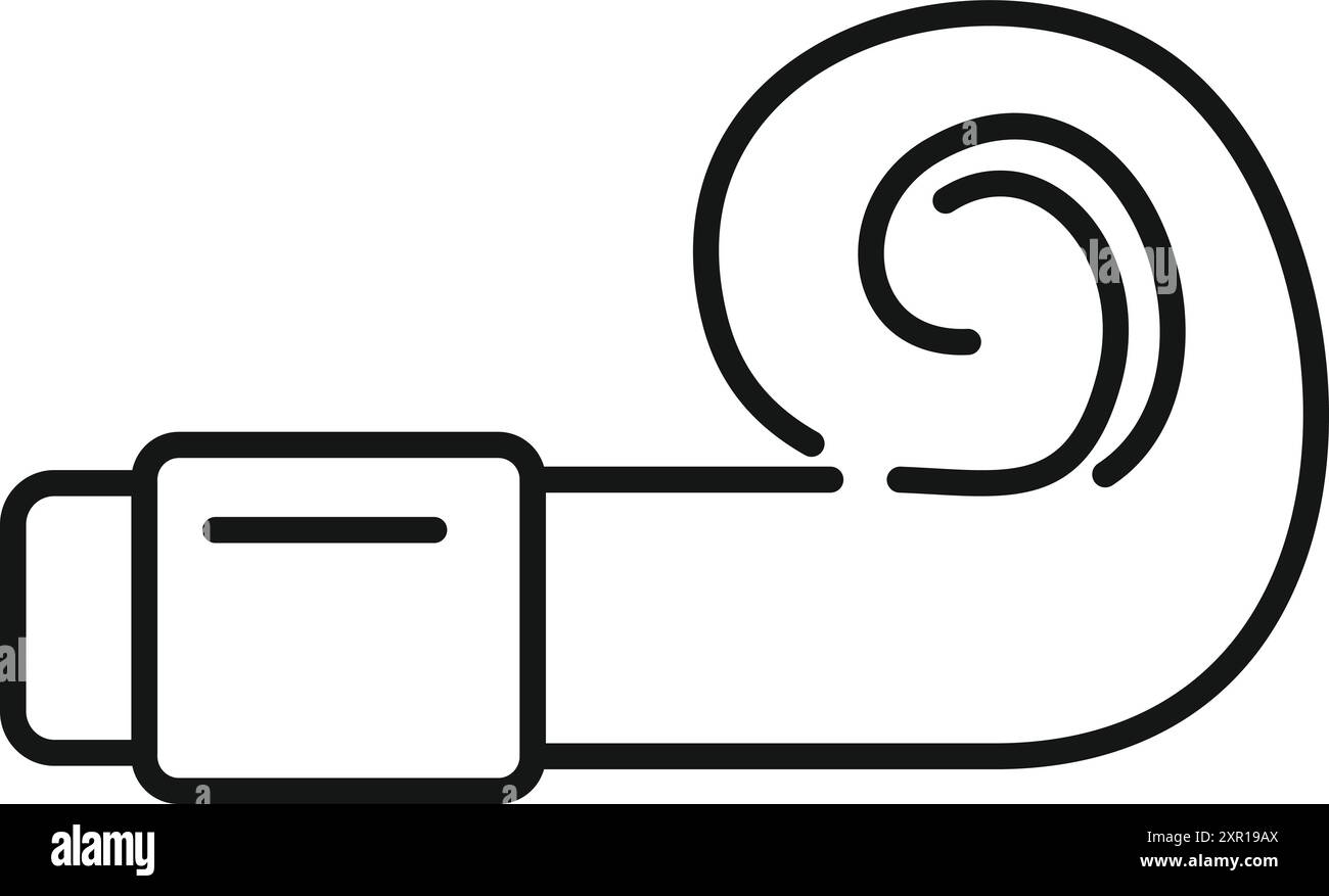 Simple party blower icon representing making noise at a celebration ...