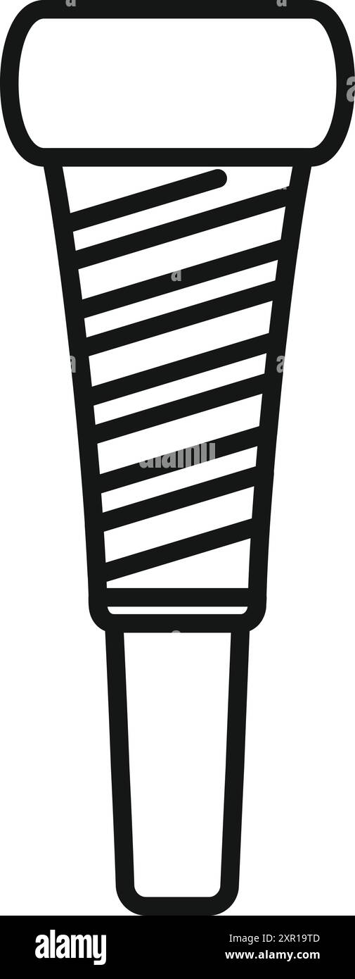 Simple line art of a party blower, often used for generating noise and ...