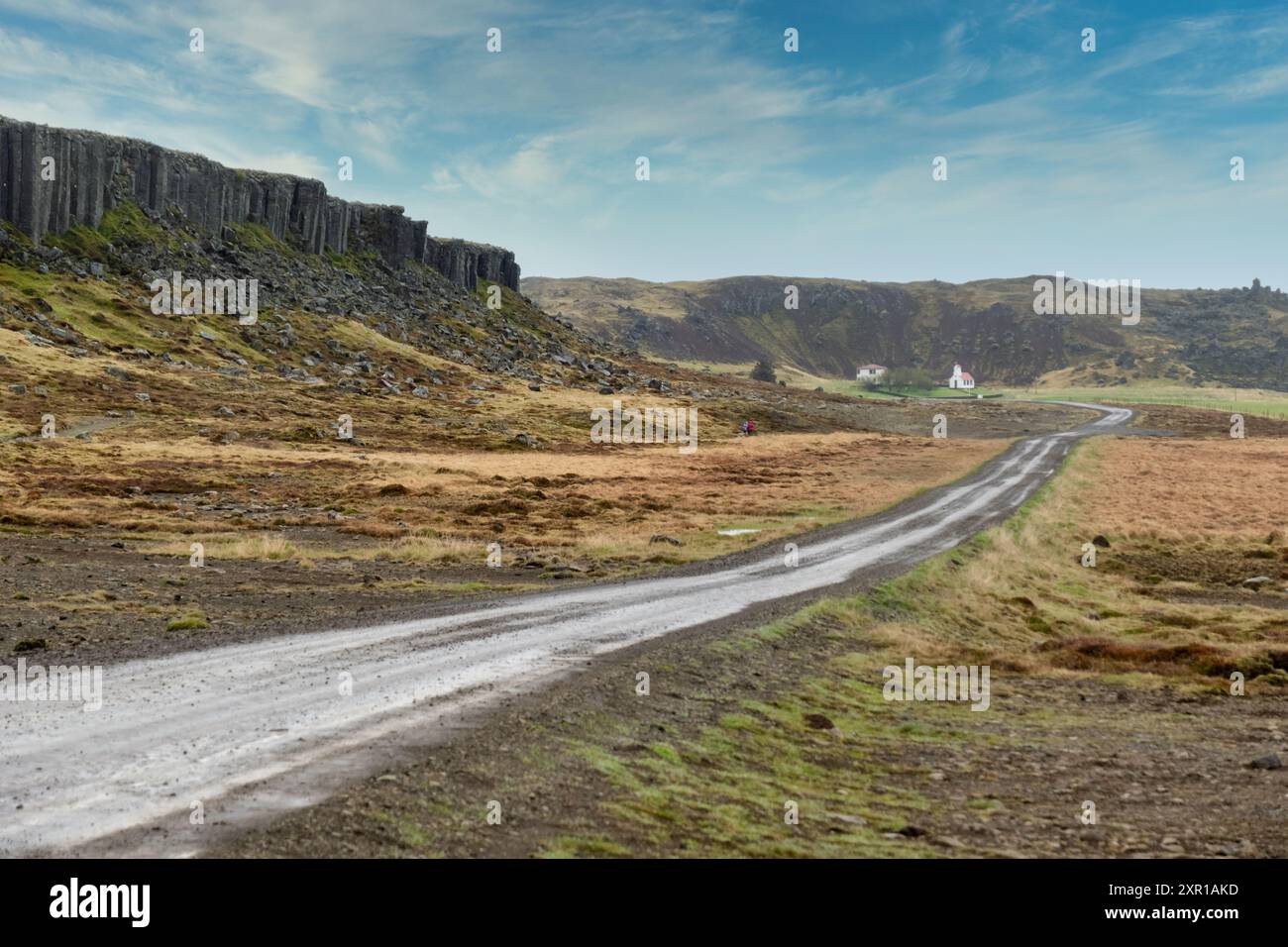 Gerduberg basalt columns on the Snaefellsnes Peninsula in Iceland ...