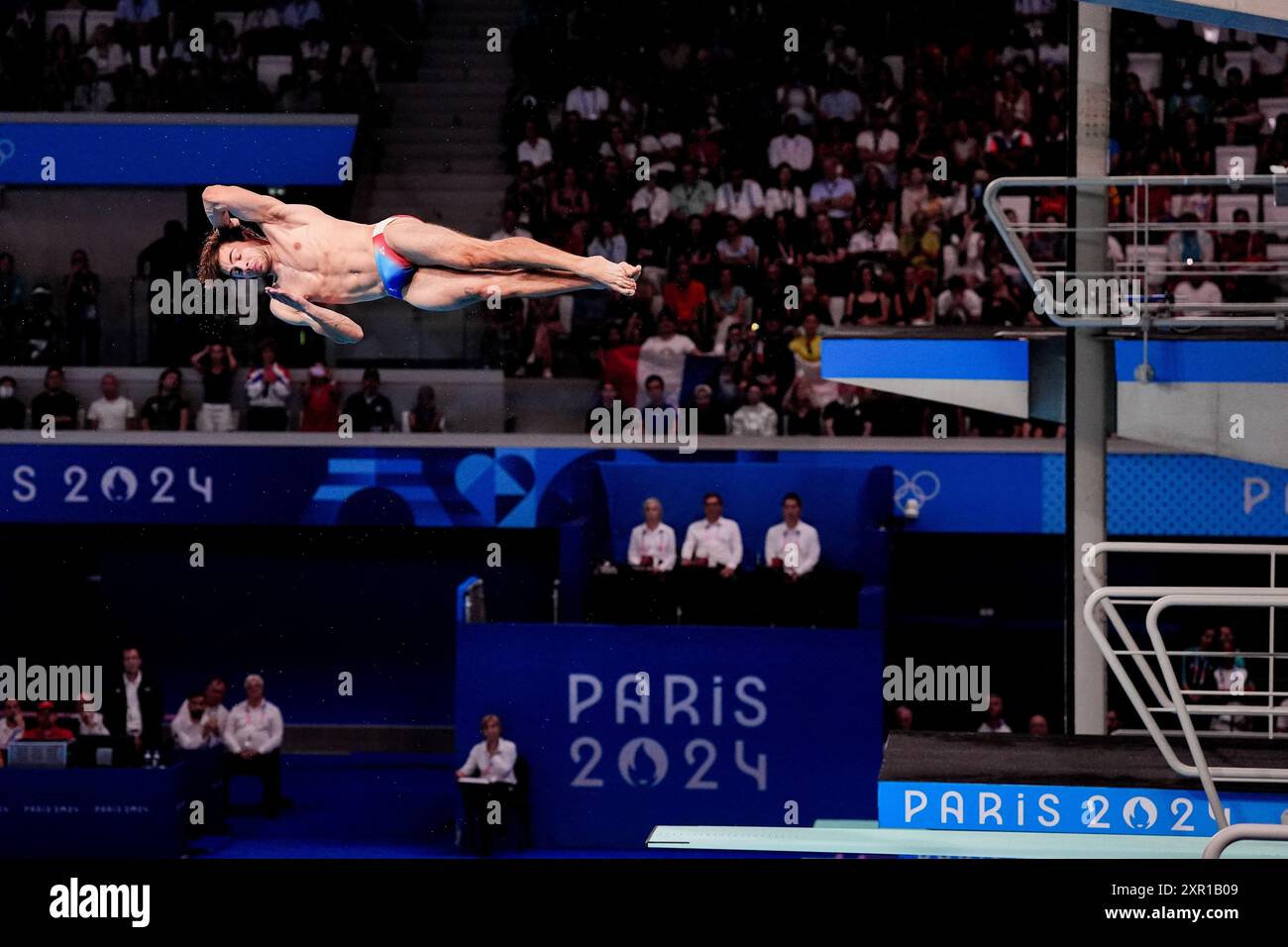 Saint Denis, France. 08th Aug, 2024. France's Jules Bouyer competes in ...