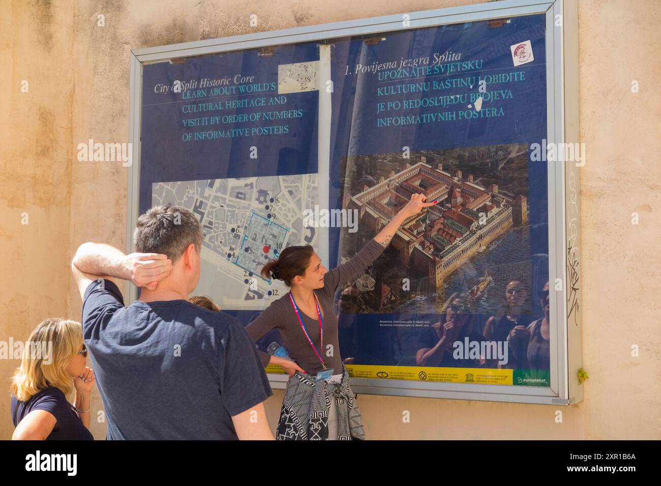 Tourist group learn about Diocletian's Palace, Roman highlight of Split ...