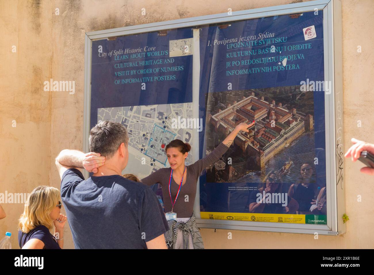 Tourist group learn about Diocletian's Palace, Roman highlight of Split ...