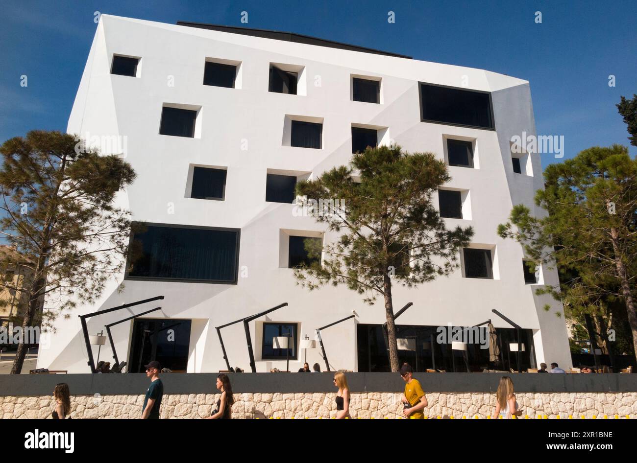 The briig boutique hotel. Scene includes the front facade set against a ...