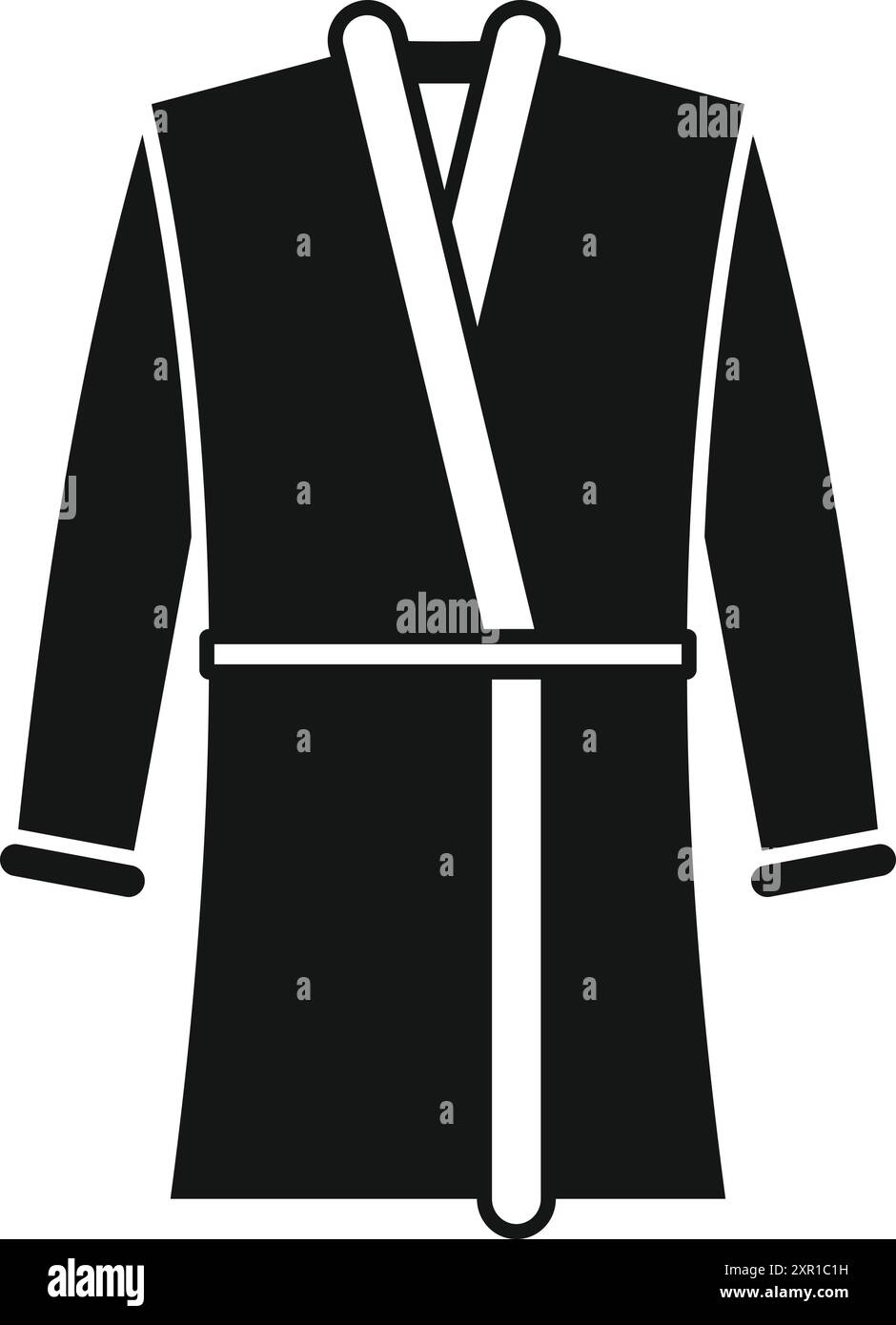 Black bathrobe icon in simple style isolated on white background Stock ...