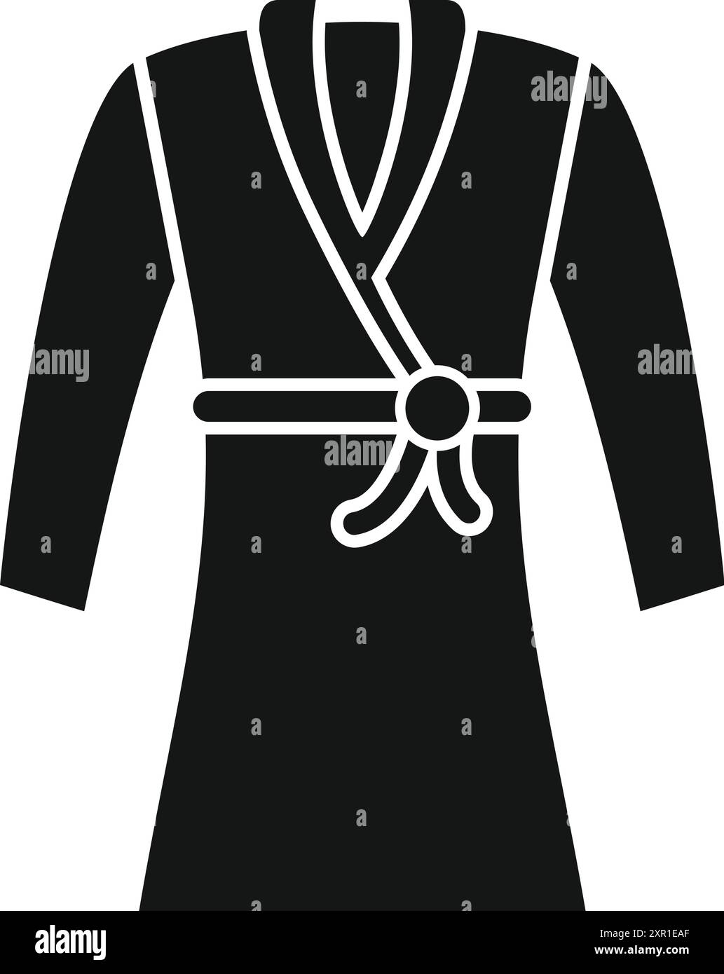 Black bathrobe icon in simple style isolated on white background Stock ...