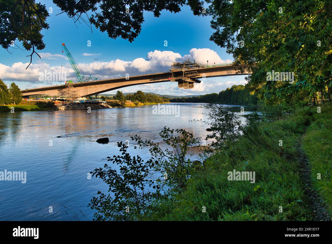 The final stages of the construction of Destiny Bridge, Perth, Scotland ...