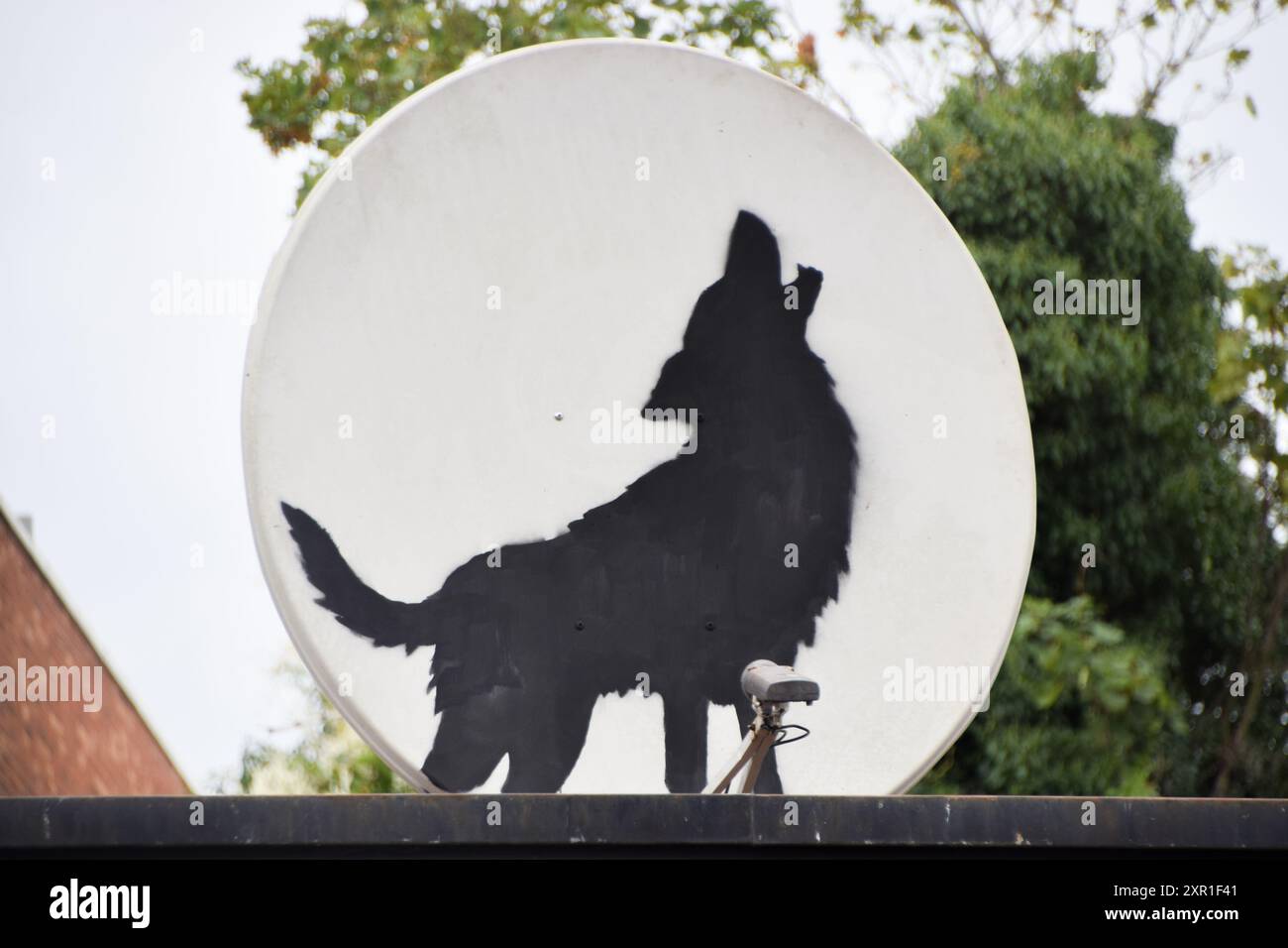 London, UK. 08th Aug, 2024. A new artwork by street artist Banksy is ...