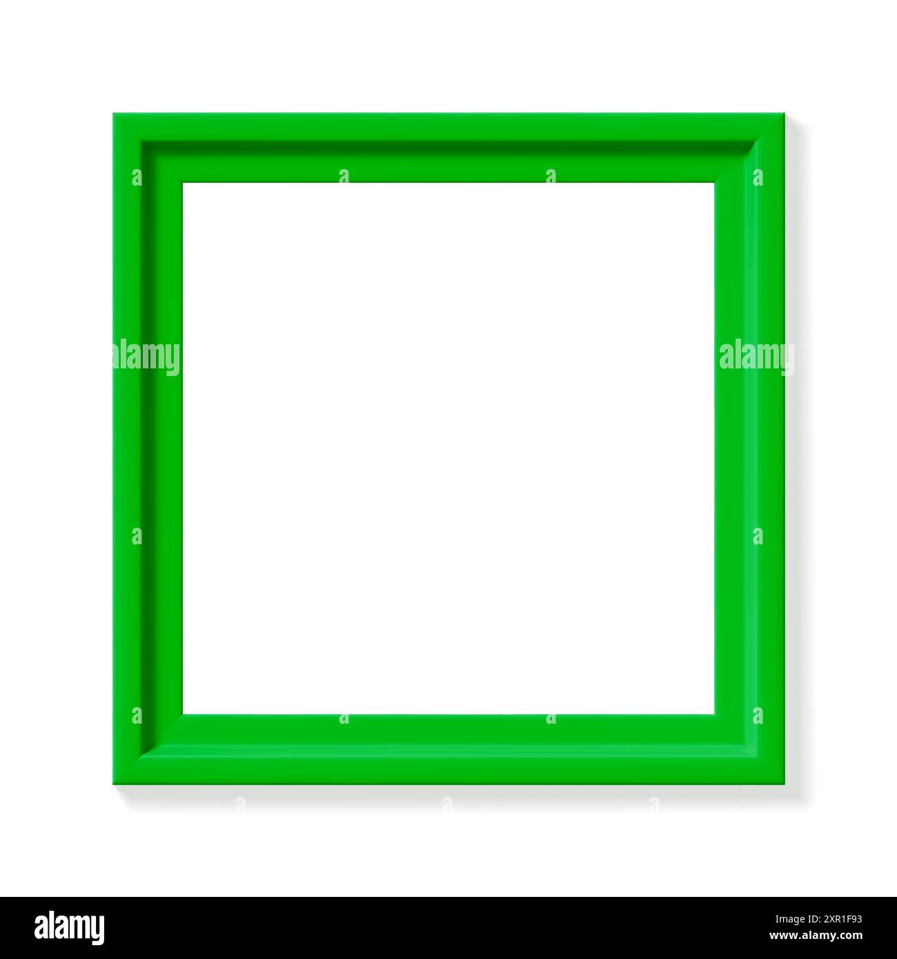Green square picture frame isolated on white background Stock Vector ...