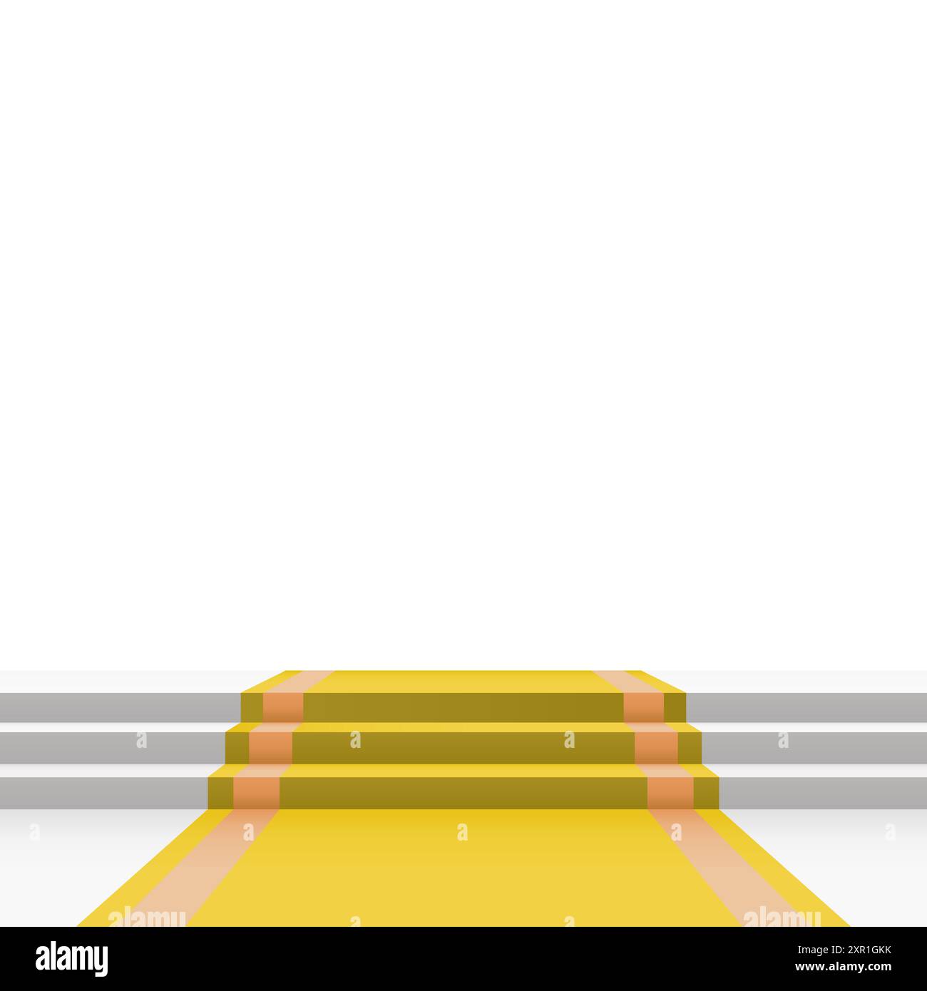 Yellow carpet on stairs on white background Stock Vector Image & Art ...