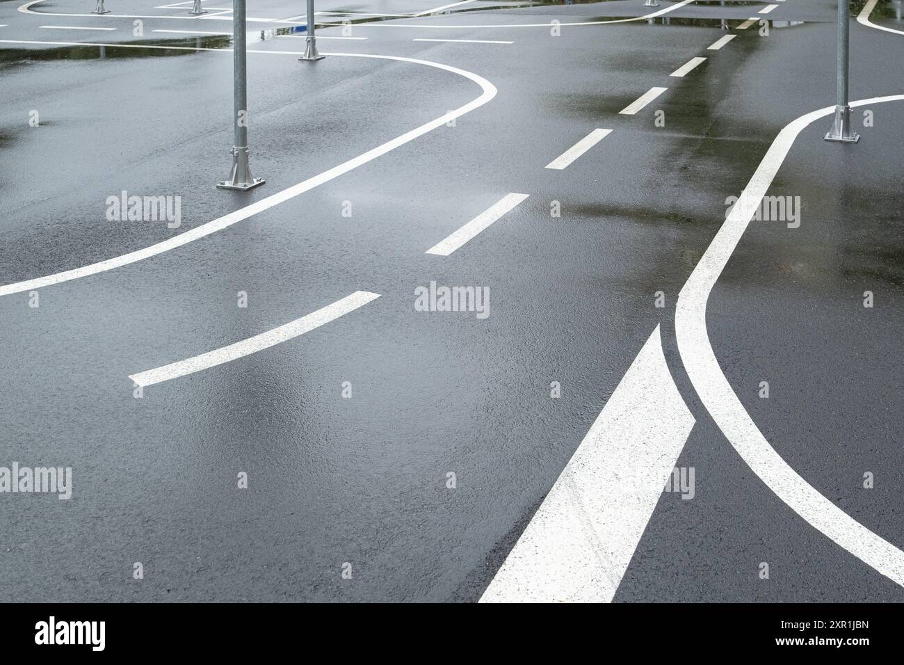 kid's playground designed as a mini road with signs, teaching ...
