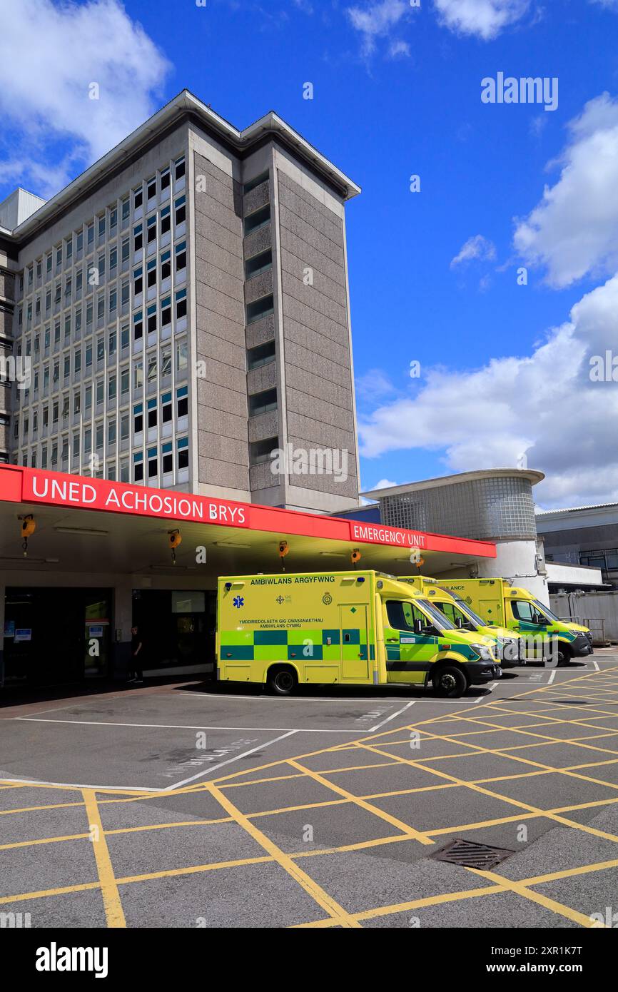 Emergency Unit and Ambulances waiting outside. University Hospital of ...