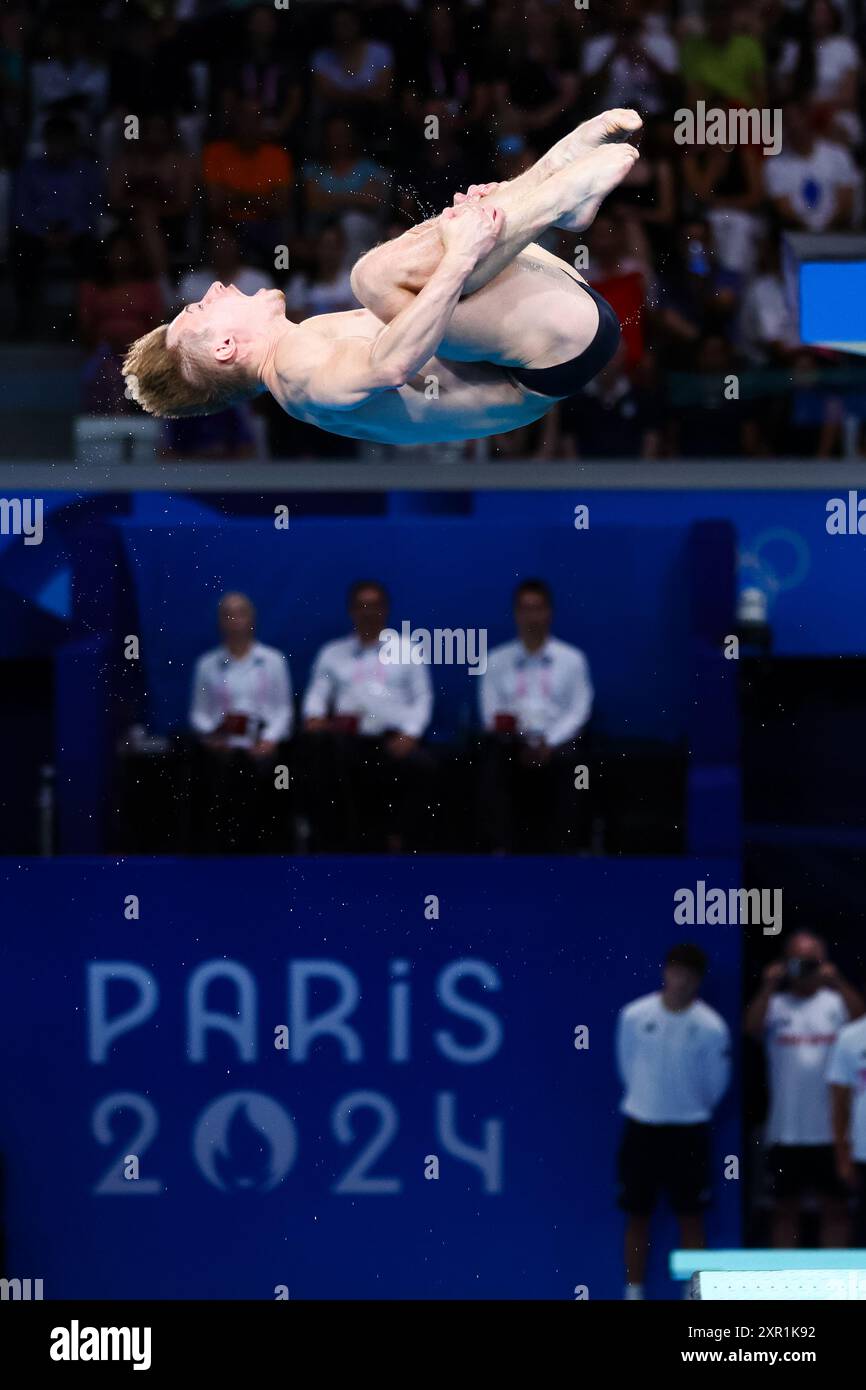 Paris, France, 8 August, 2024. during the Diving Men’s 3m Springboard ...