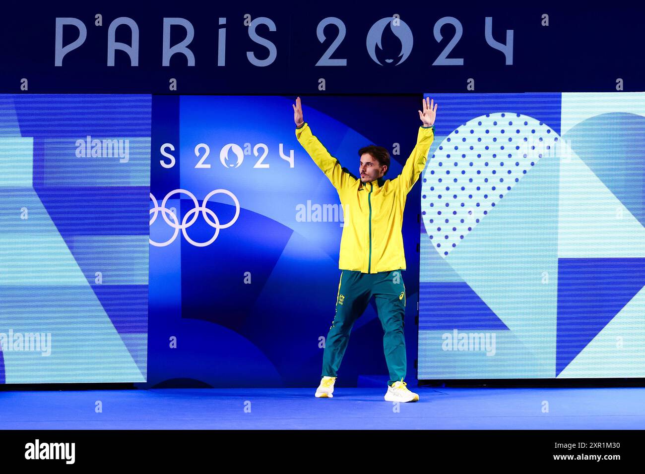 PARIS, FRANCE - AUGUST 08: Kurtis Mathews of Team Australia enter the ...