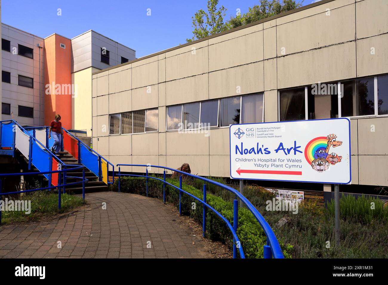 Colourful buildings. Children's Hospital unit, University Hospital of ...