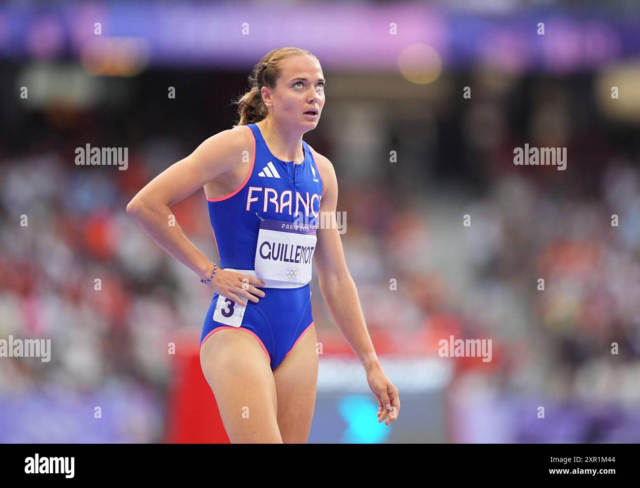 August 08 2024: Agathe Guillemot (France) competes during the 1500m ...