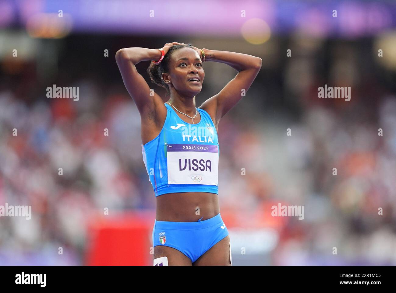 August 08 2024: Sintayehu Vissa (Italy) competes during the 1500m Semi ...