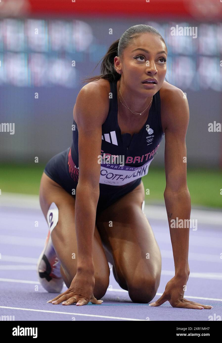 Paris, France. 8th Aug, 2024. Revee Walcott-Nolan of Britain reacts ...