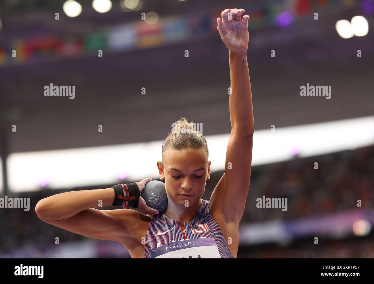 Paris, France. 8th Aug, 2024. Anna Hall of the United States competes ...